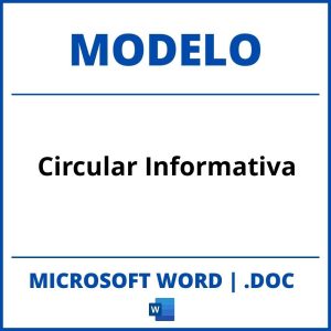 Modelo De Carta Circular En Word