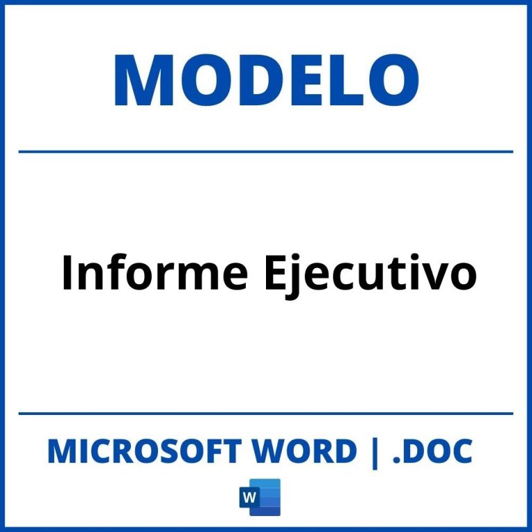 Modelo De Informe De Gestion En Word